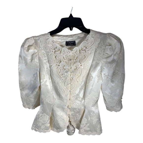 Cachet | Tops | Vintage 8s Cachet By Bari Protas Blouse | Poshmark